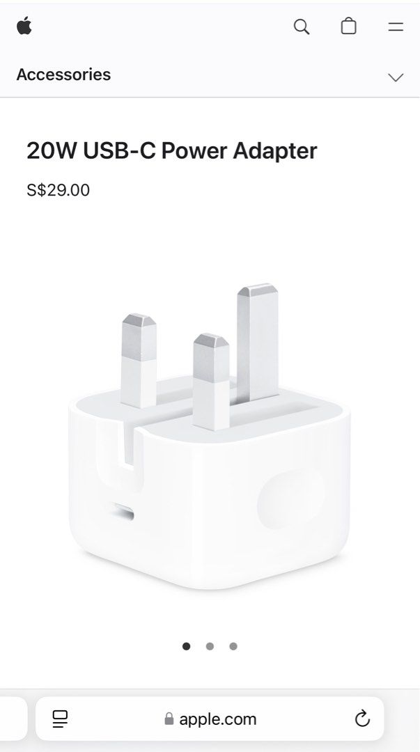 (BNIB, Original) Apple 20W USB-C Power Adapter; deal Bukit Timah ...