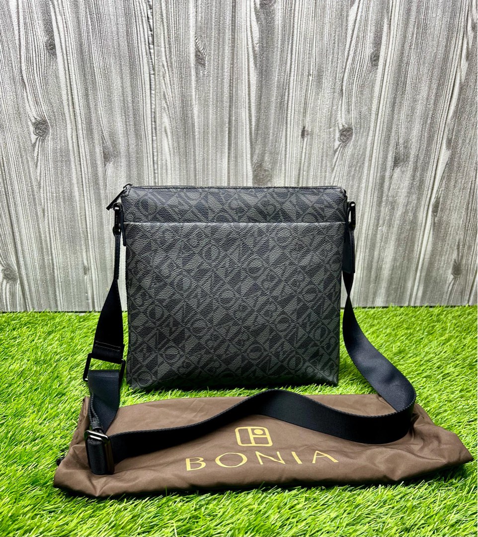 Bonia Panel Mono Postman Bag, Men's Fashion, Bags, Sling Bags on Carousell