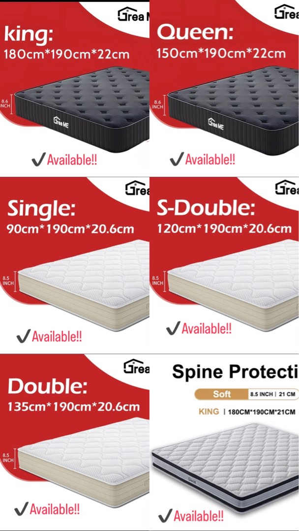 Brand New - DreamMe Memory Foam Spring Mattress, Furniture & Home ...