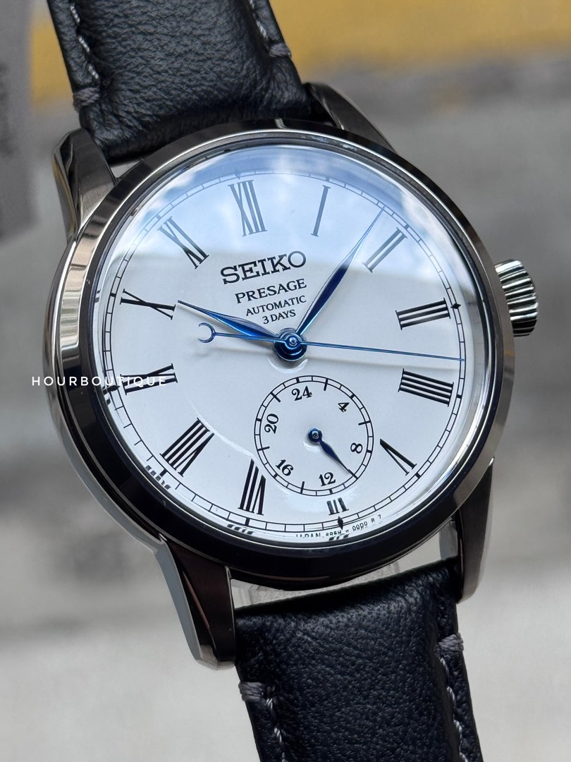 Brand New Seiko Presage Enamel White Dial Automatic Mens Dress Watch SART009, Men's Fashion ...