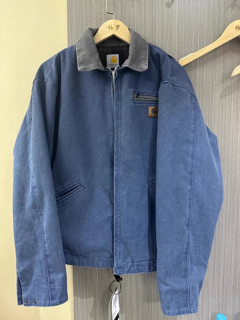 Carhartt Detroit Jacket J97 Petrol Blue, Men's Fashion, Coats, Jackets and Outerwear on Carousell