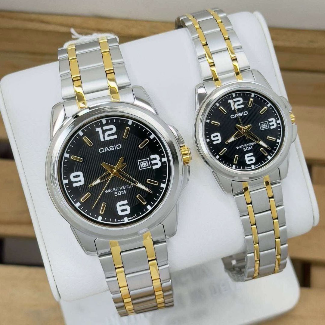 Casio Two-Tone Couple Watch, Luxury, Watches on Carousell