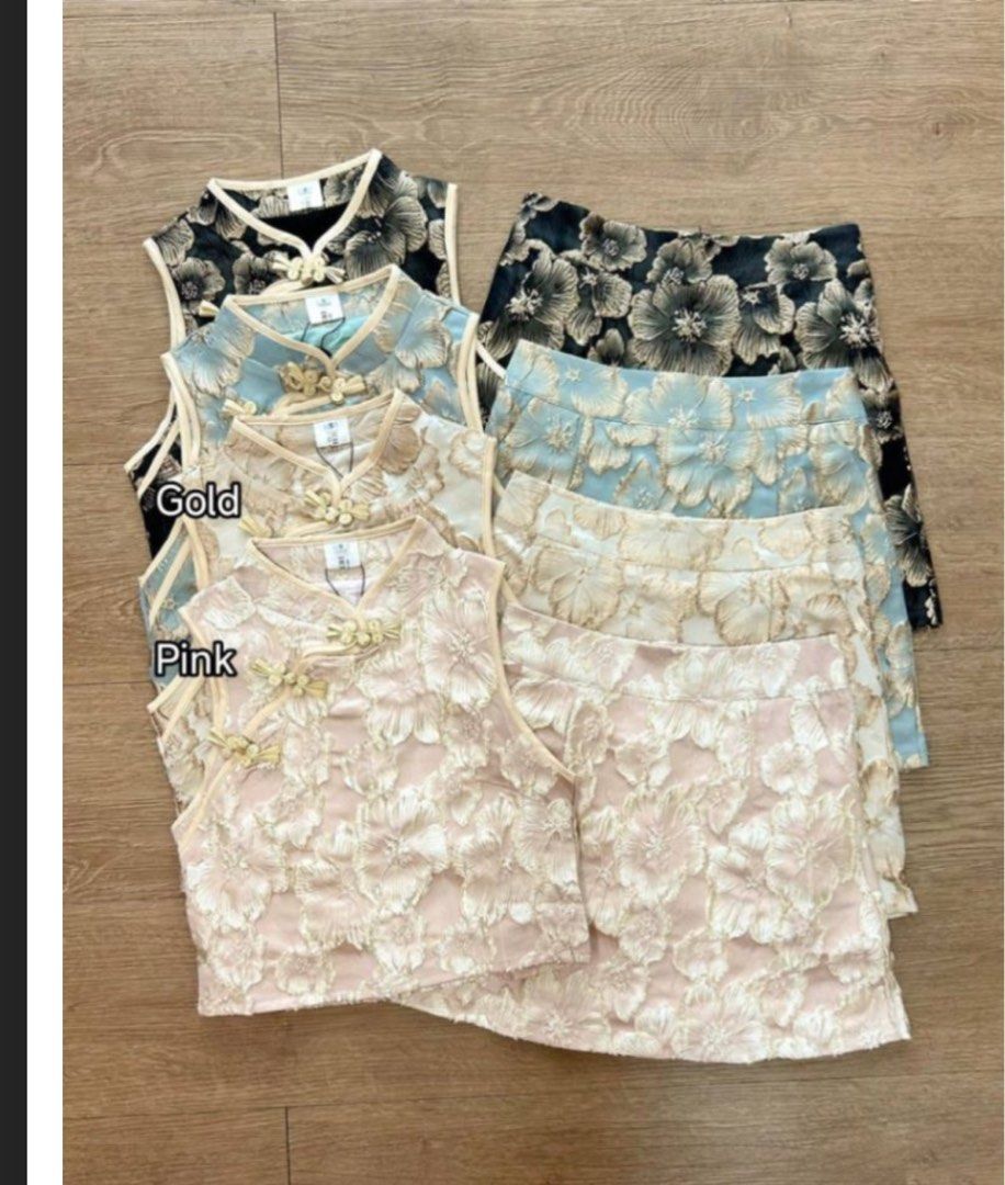 Cheongsam set in black, Women's Fashion, Dresses & Sets, Sets or ...