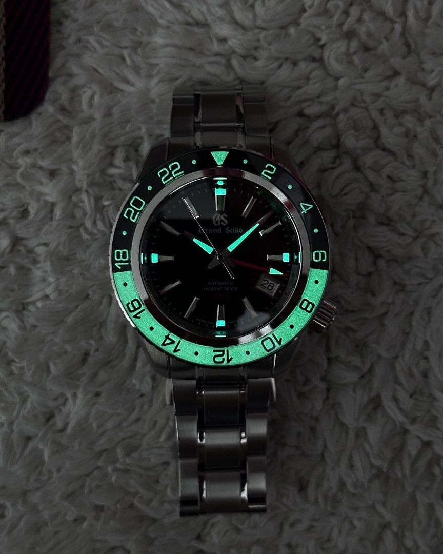 Custom Grand Seiko Mod 42mm Premium Dark Green GS SBGJ239 Automatic GMT ...