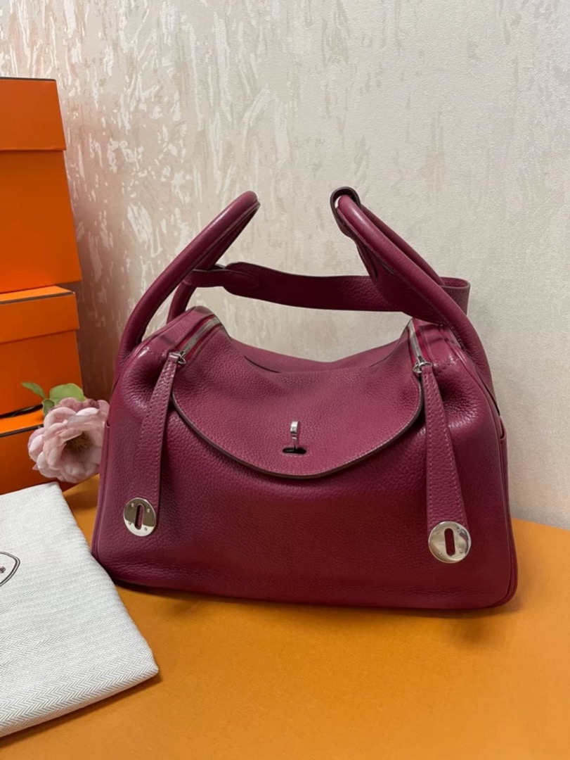 Excellent lindy 30 ruby stamp N togo leather shw with db, Barang Mewah ...