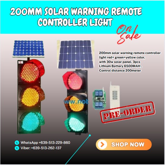 FOR SALE (NBJD213F-2) 200mm solar warning remote controller light red+ ...