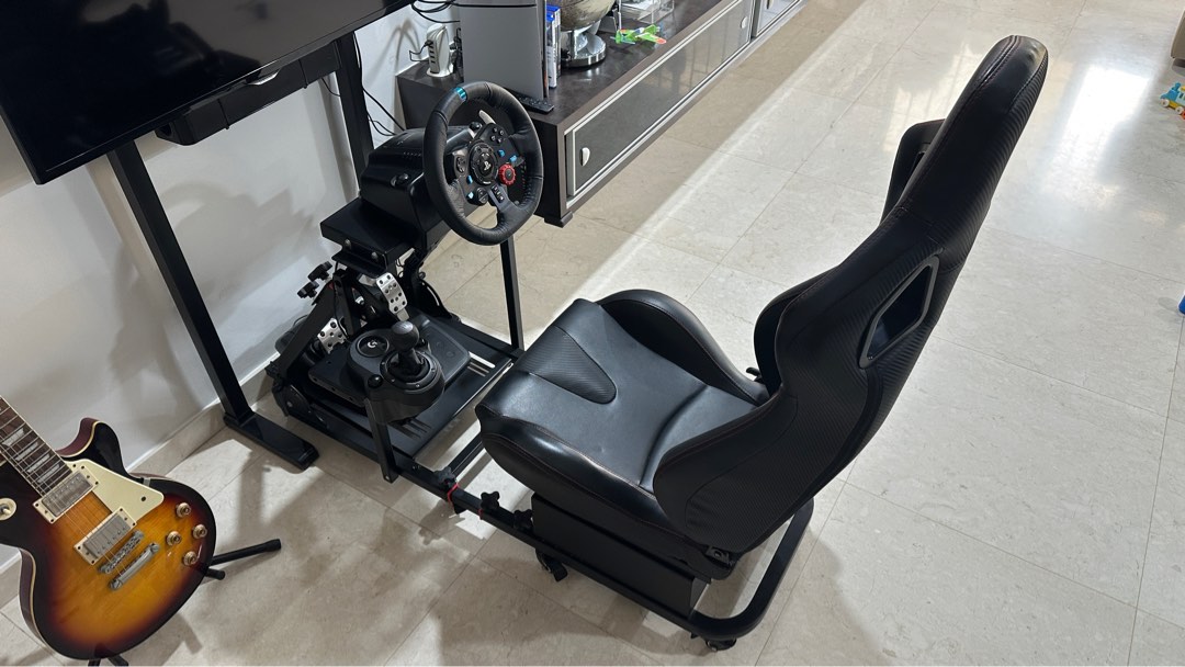 racing rig (include TV stand and reinforcement bar), Video Gaming ...