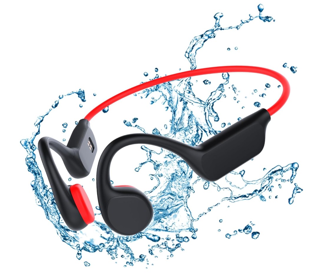GenXenon X7 Bone Conduction Headphones Bluetooth, Open-Ear Wireless IPX8 Waterproof Swimming ...