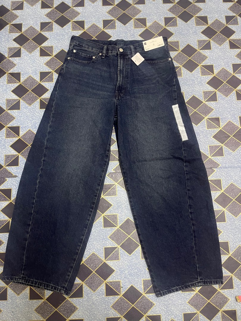 Gu Barrel Leg, Men's Fashion, Bottoms, Jeans on Carousell