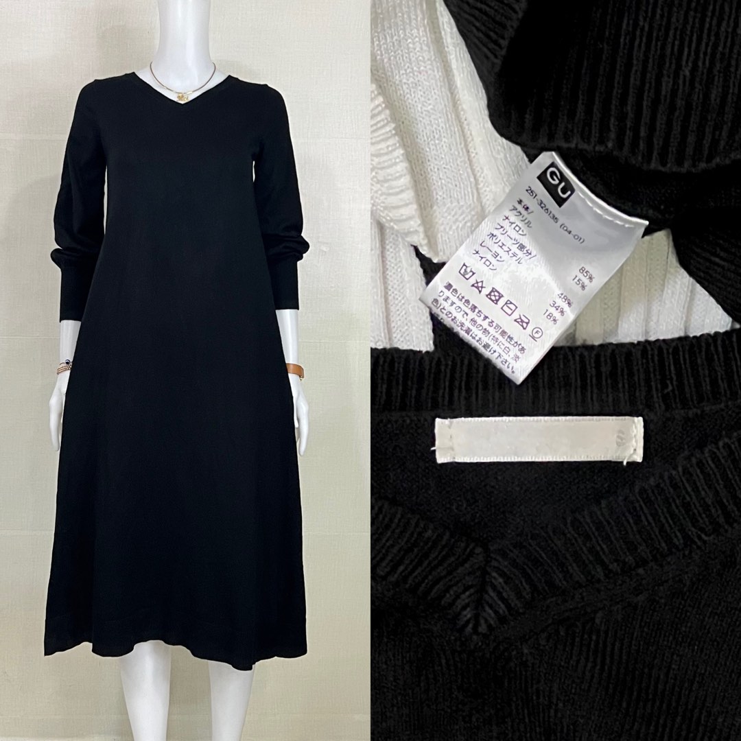 GU Knitted Midi Dress, Women's Fashion, Dresses & Sets, Dresses on ...