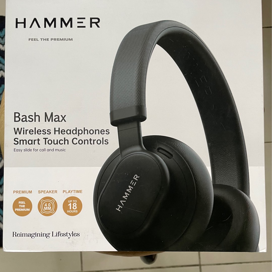 Hammer Bash Max Wireless Headphones, Audio, Headphones & Headsets on ...