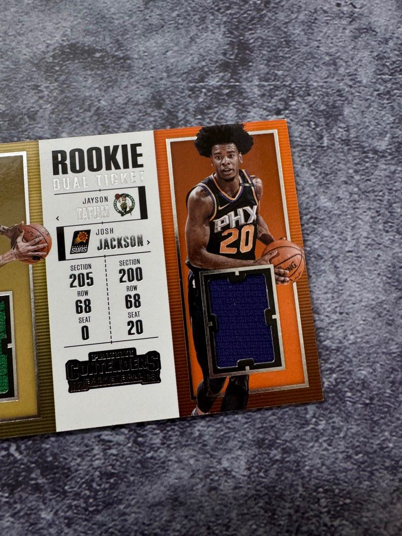 Jayson Tatum Josh Jackson 2017 Panini Contenders Rookie Dual Ticket ...