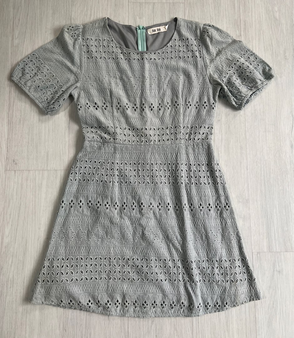 Light Blue Short Lace Dress, Women's Fashion, Dresses & Sets, Dresses ...