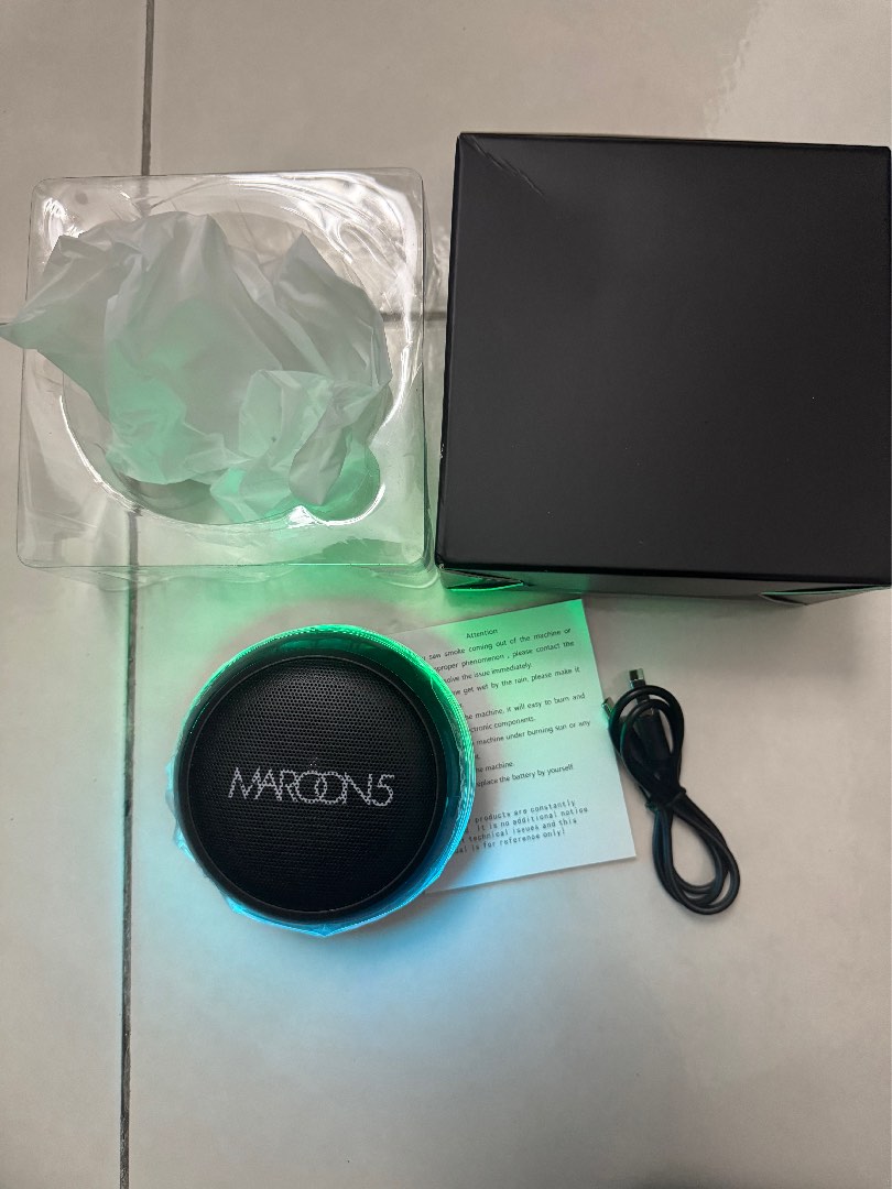 MAROON 5 , LIMITED VIP RGB BLUETOOTH SPEAKER, Audio, Portable Music Players on Carousell