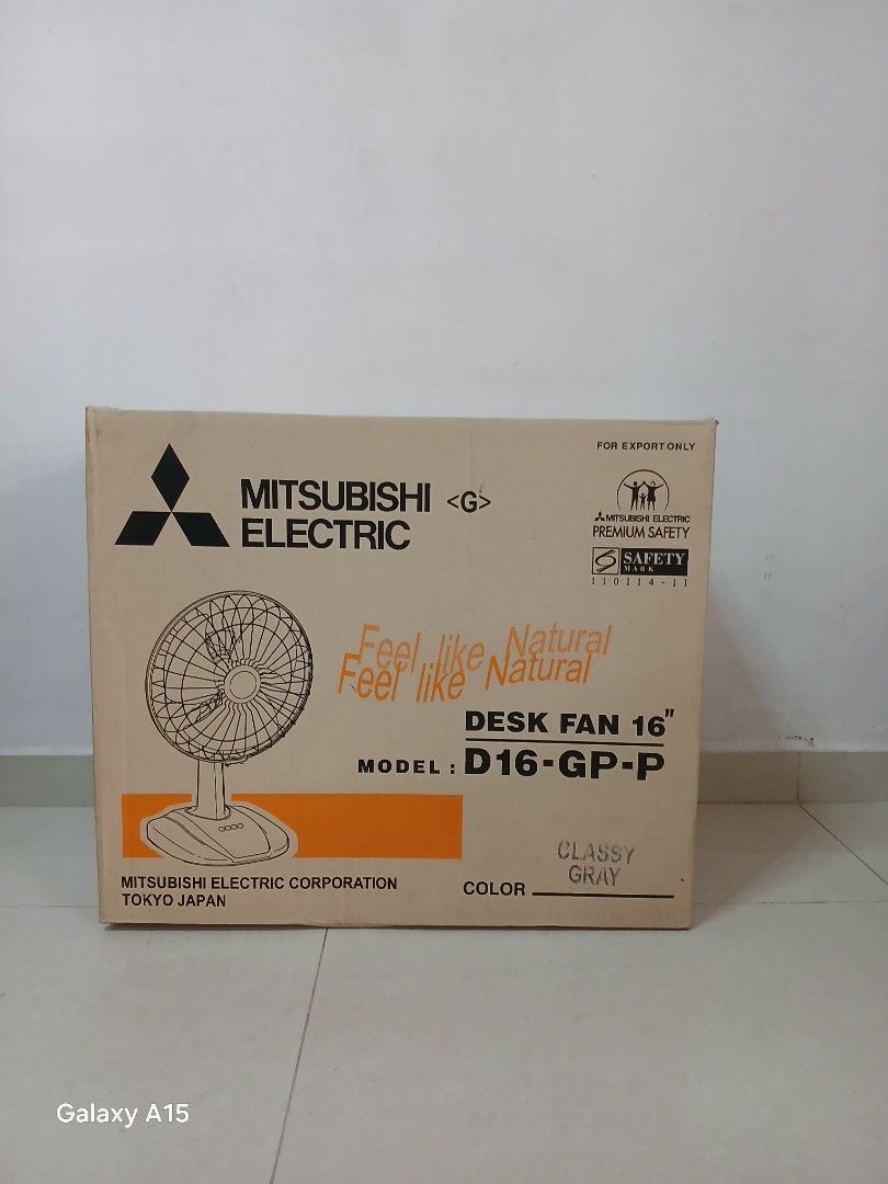 MITSUBISHI ELECTRIC Corporation Tokyo Japan 16"Desk Fan Model:D16 - GP ...