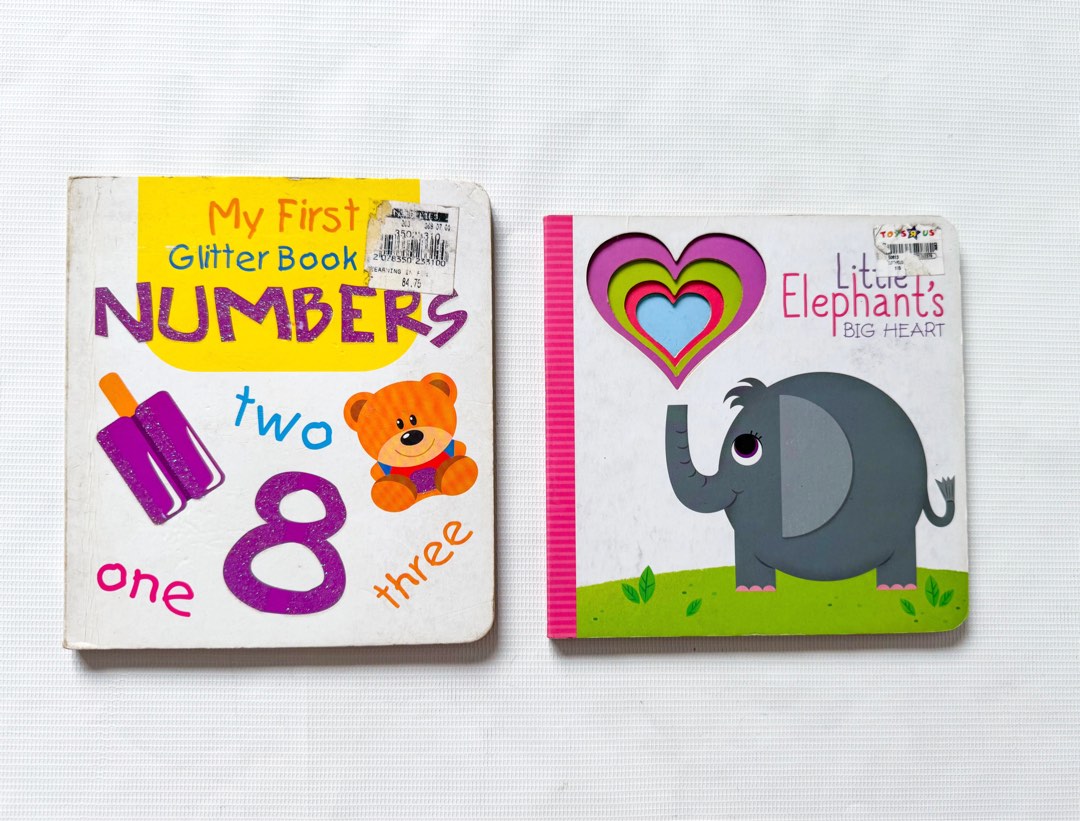 My First Glitter Book NUMBERS and Little Elephant’s Big Heart, Hobbies ...