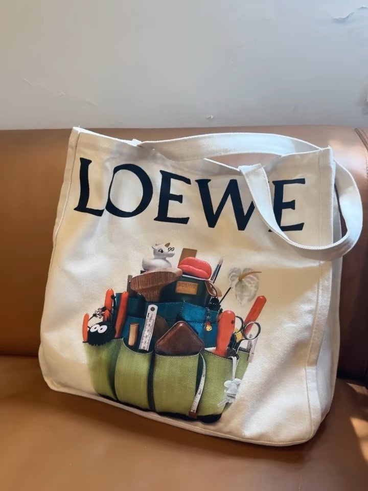 New LOEWE x Crafted World Shanghai Exhibition VIP Tote Canvas Bag (FREE ...
