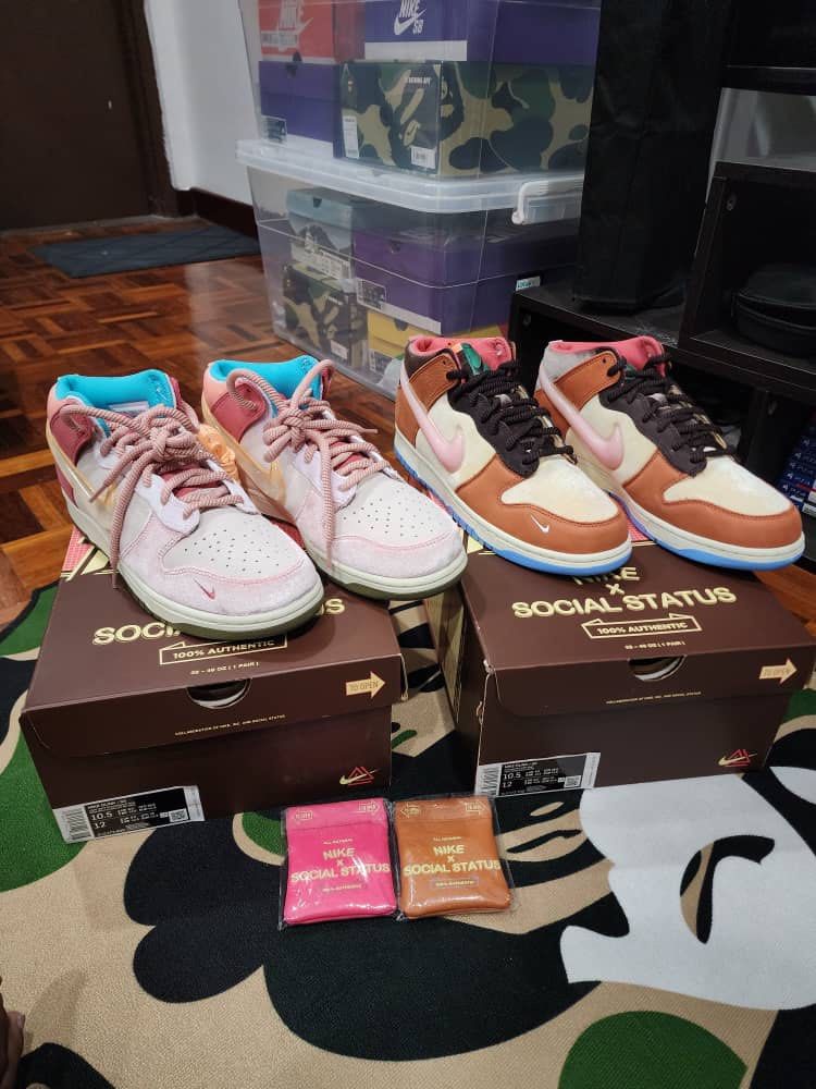 Nike x Social Status (2pairs), Men's Fashion, Footwear, Sneakers on ...