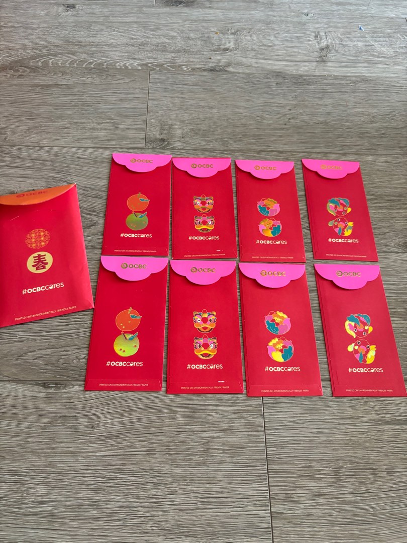 Ocbc angpow pack (8psc), Hobbies & Toys, Collectibles & Memorabilia ...