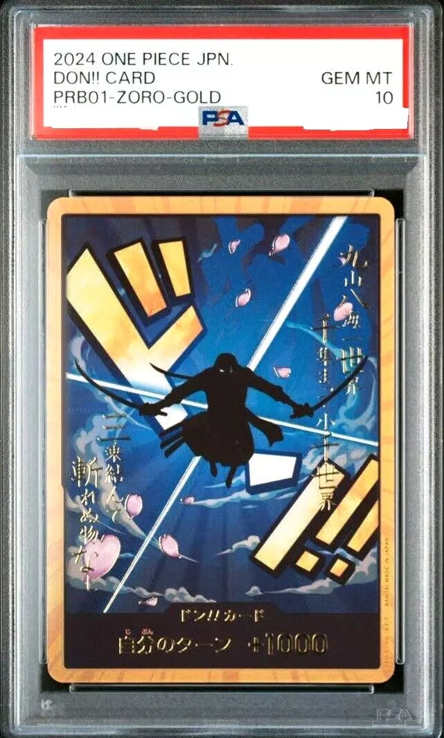 PSA 10 One Piece Card Don Card Zoro Super Parallel Gold Japanese DHL ...