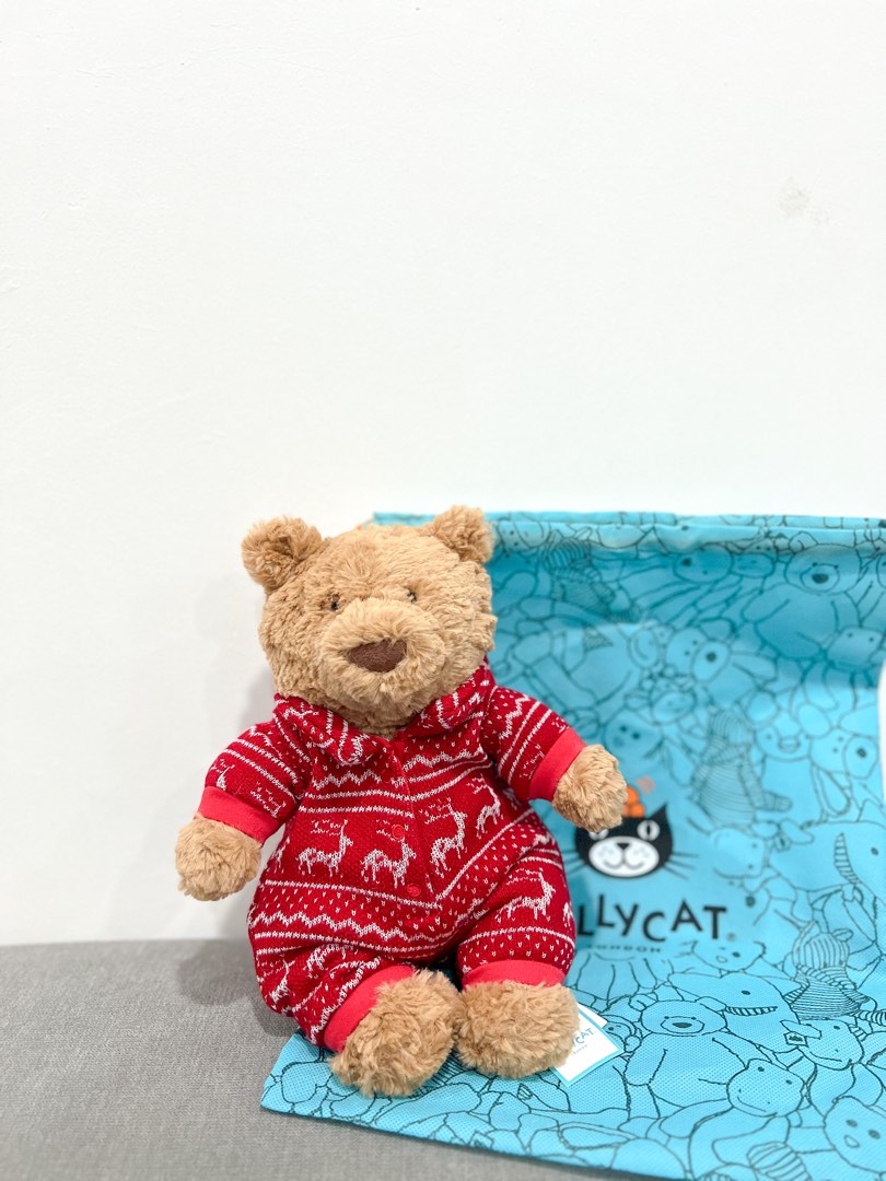 READY STOCK AUTHENTIC JELLYCAT BARTHOLOMEW BEAR WINTER PYJAMAS ️ ...