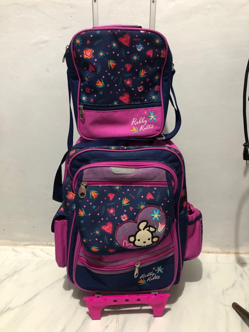 Robby Rabbit Pink Blossom Soft Trolley 16", Babies & Kids, Going Out ...