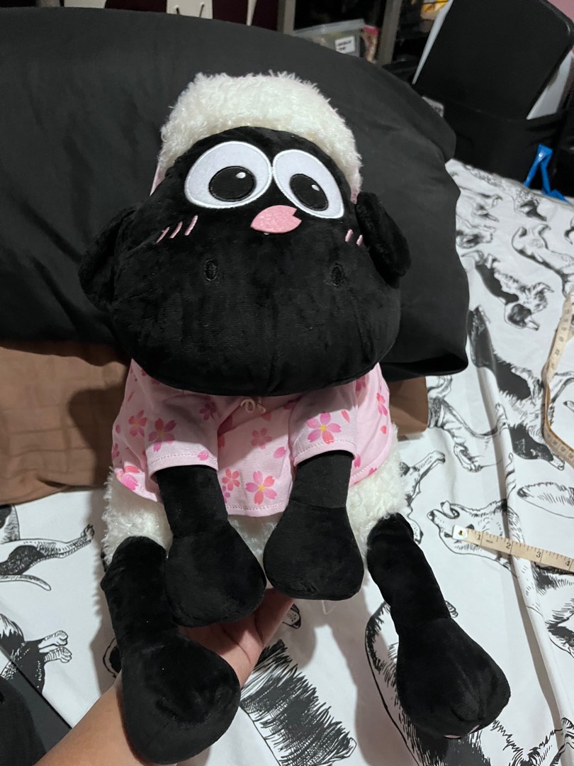 Shaun the sheep in pink hoodie, Hobbies & Toys, Toys & Games on Carousell