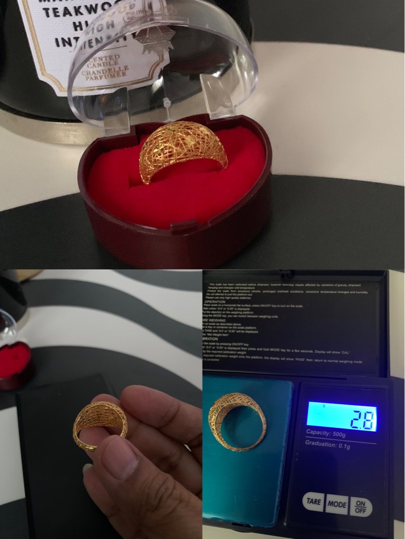 Sri Tanahmas Emas 916 Dubai Ring (2.78g), Size 18, Luxury, Accessories ...