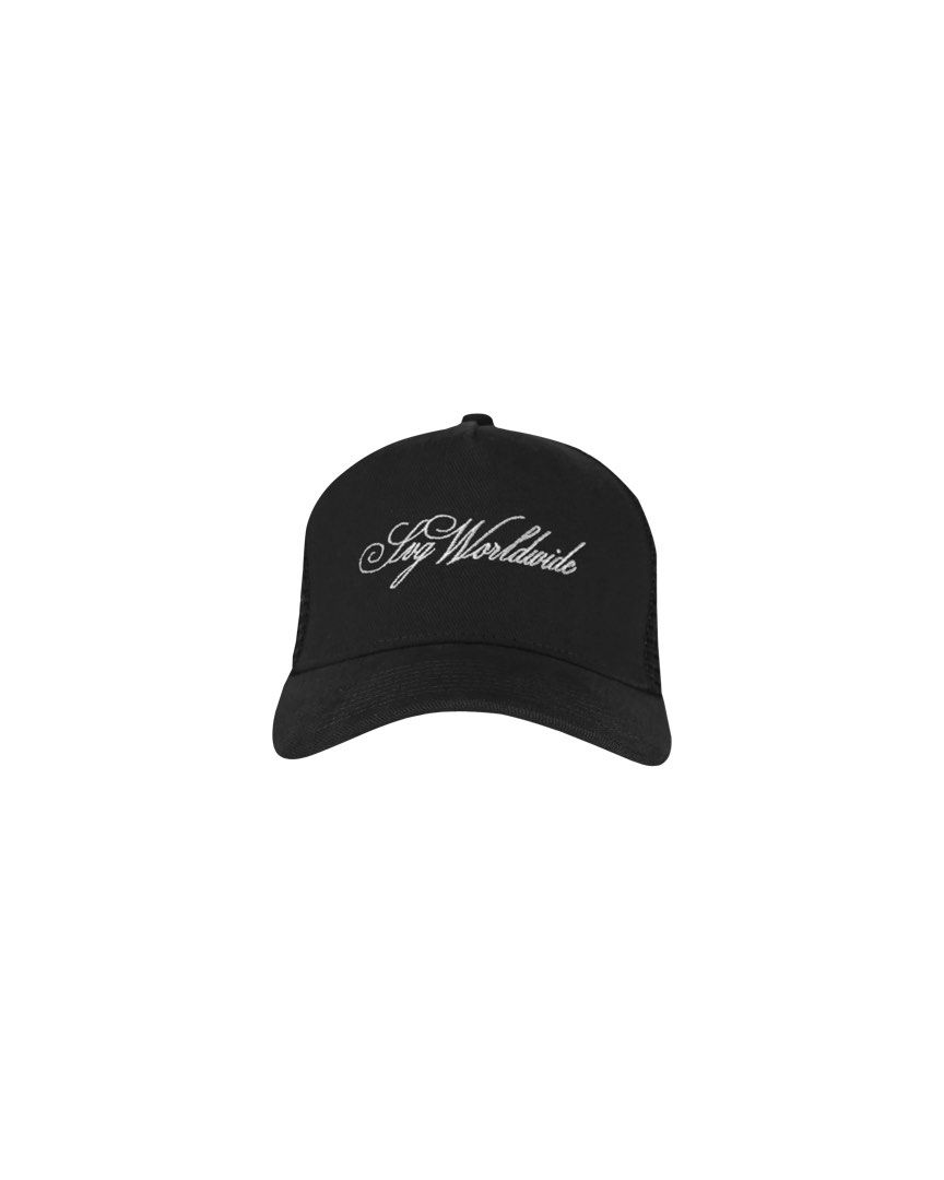 SVG Trucker Cursive Black, Men's Fashion, Watches & Accessories, Cap ...