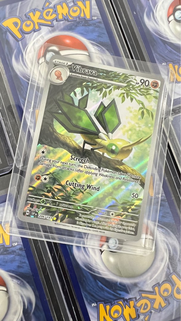 TCG: Vibrava #206 Pokemon Surging Sparks, Hobbies & Toys, Toys & Games ...