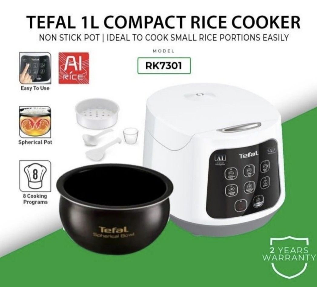 Tefal 1l rice cooker, 5.5cups. Brand new seal in box, 2 years Local warranty, TV & Home ...