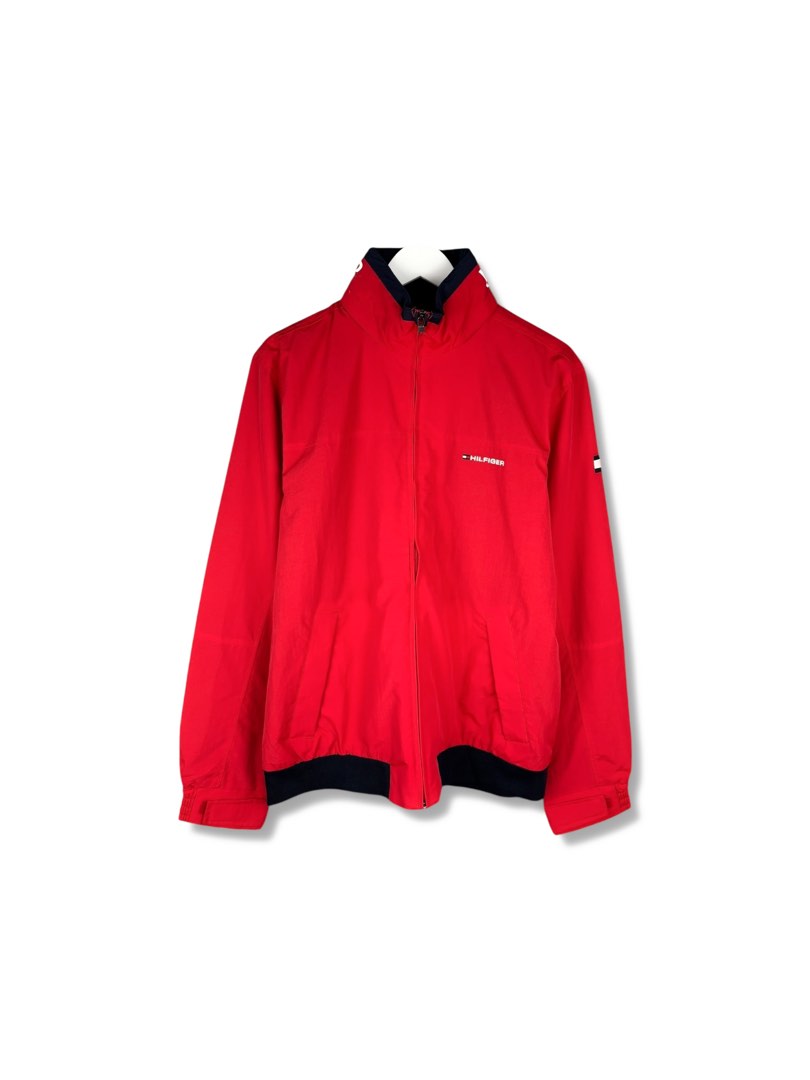 Tommy Hilfiger Yacht Jacket | Embroidered | Red, Men's Fashion, Coats ...