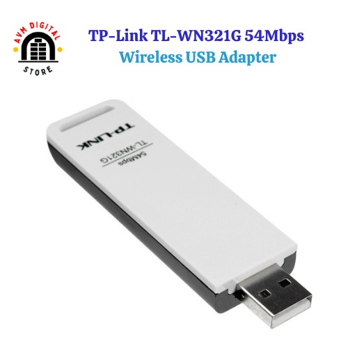 TP-Link TL-WN321G 54Mbps Wireless USB 2.0 Adapter suitable from Window ...