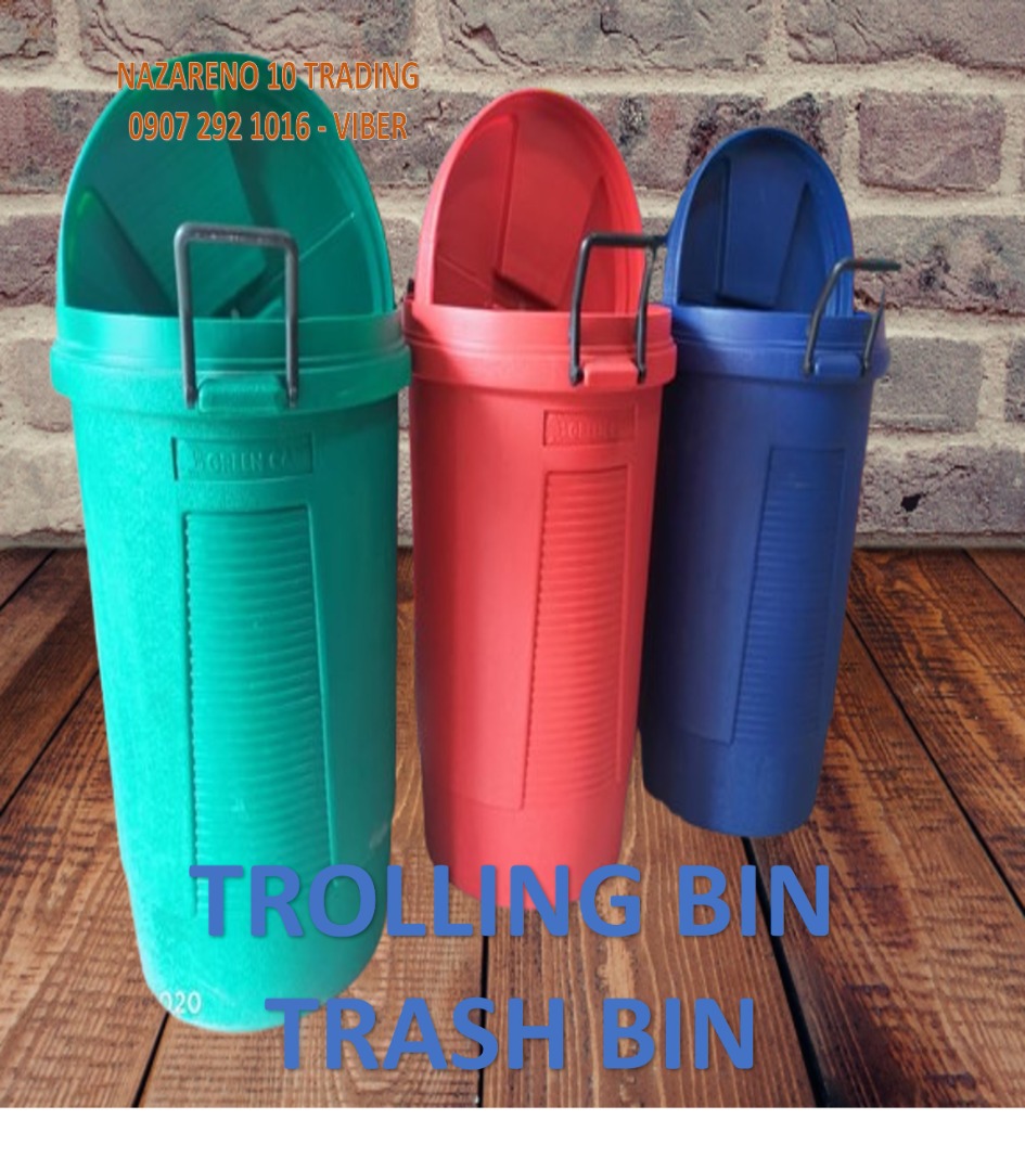 Trolling bin trash bin w/out wheels 777, Furniture & Home Living, Cleaning & Homecare Supplies ...