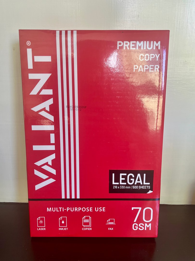 Valiant Premium Copy / Bond Paper - Long/Legal, Hobbies & Toys ...