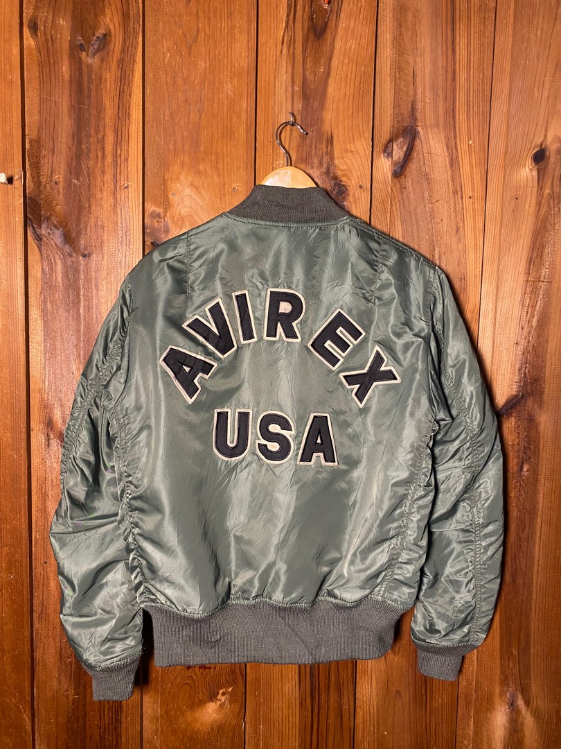 Vintage Averix USA SPELL OUT MA-1 Bomber Jacket, Men's Fashion, Coats ...