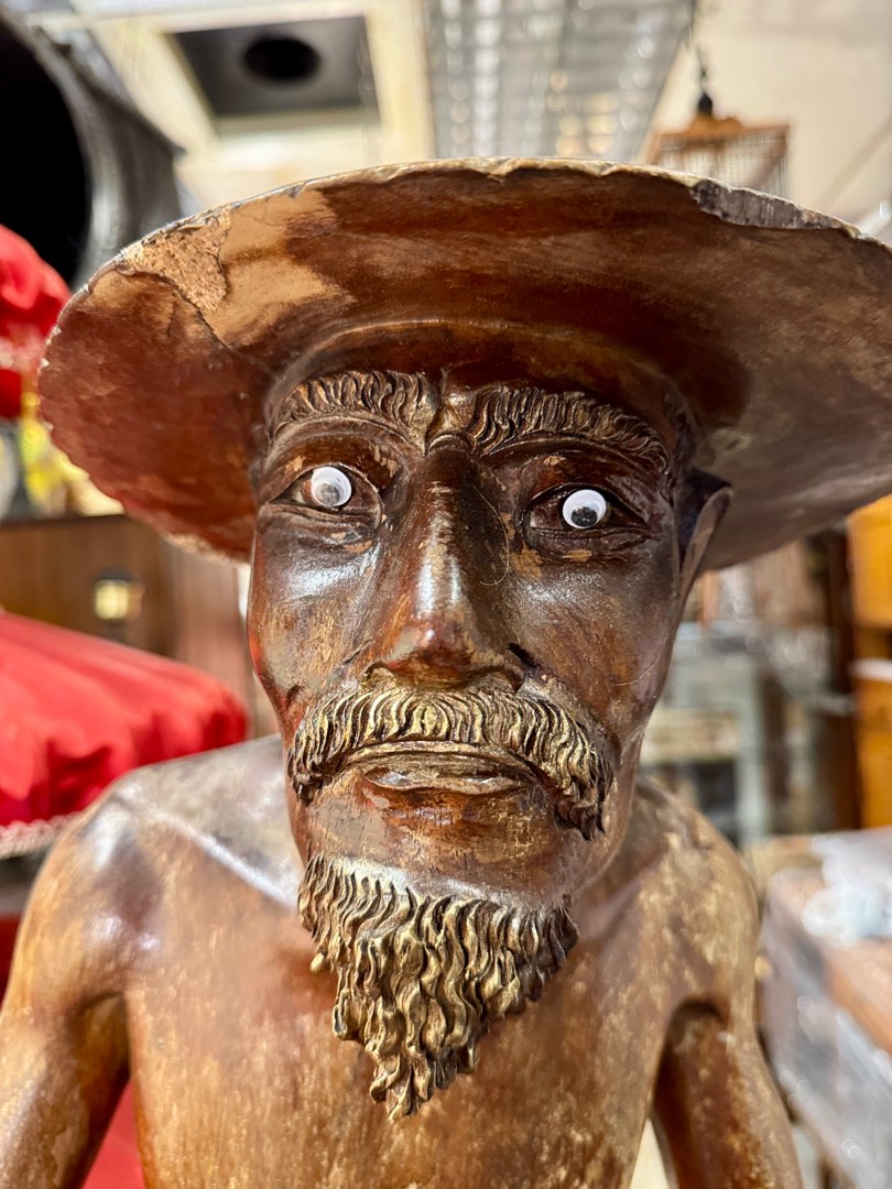 Vintage Polynesian Indonesian Wood Hand Carved Man Sculpture Bust ...