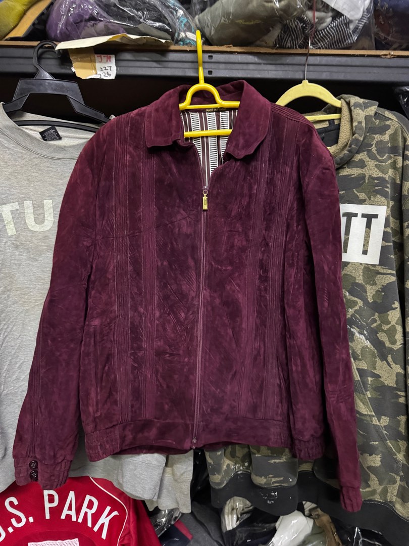 VINTAGE ZILLI FRANCE LEATHER JACKET, Men's Fashion, Coats, Jackets and ...