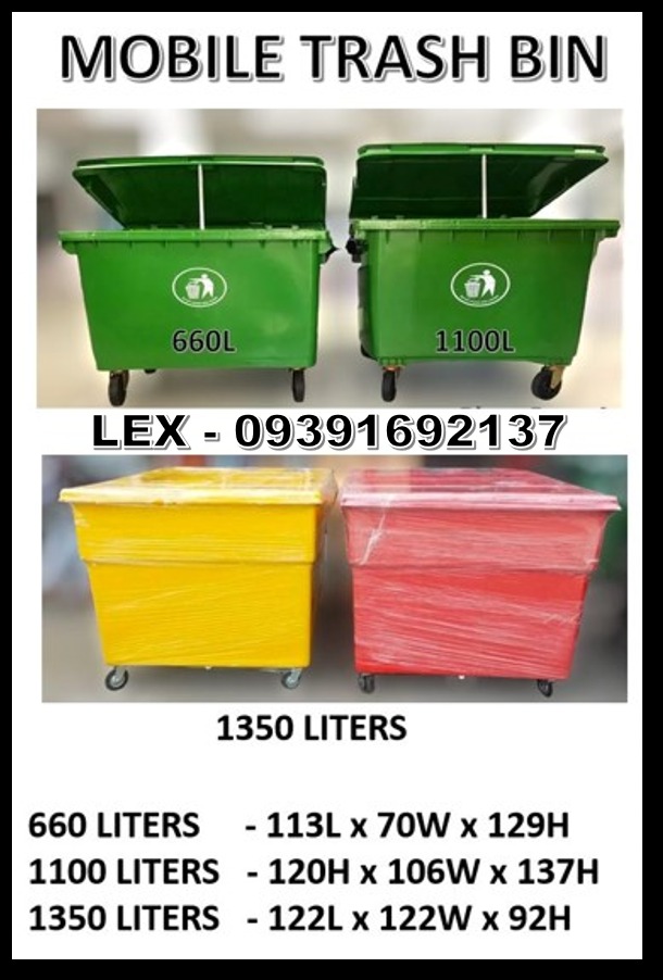 waste bin trash bin mobile trash bin mobile bin, Furniture & Home ...