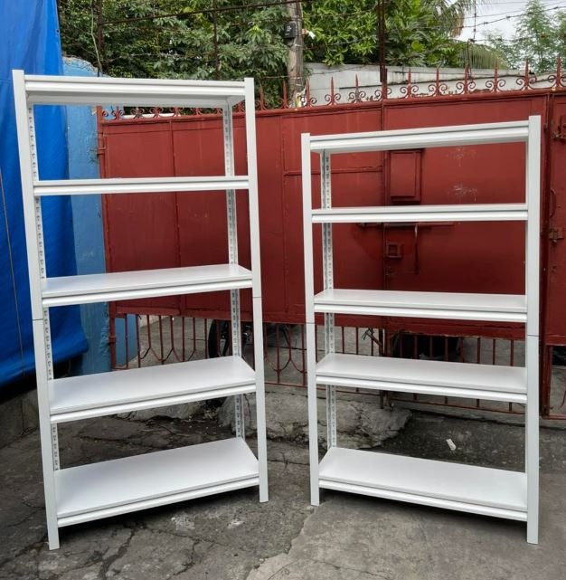 White 5 Layers Full Metal Boltless Shelves Shelf Rack Heavy Duty Bodega ...