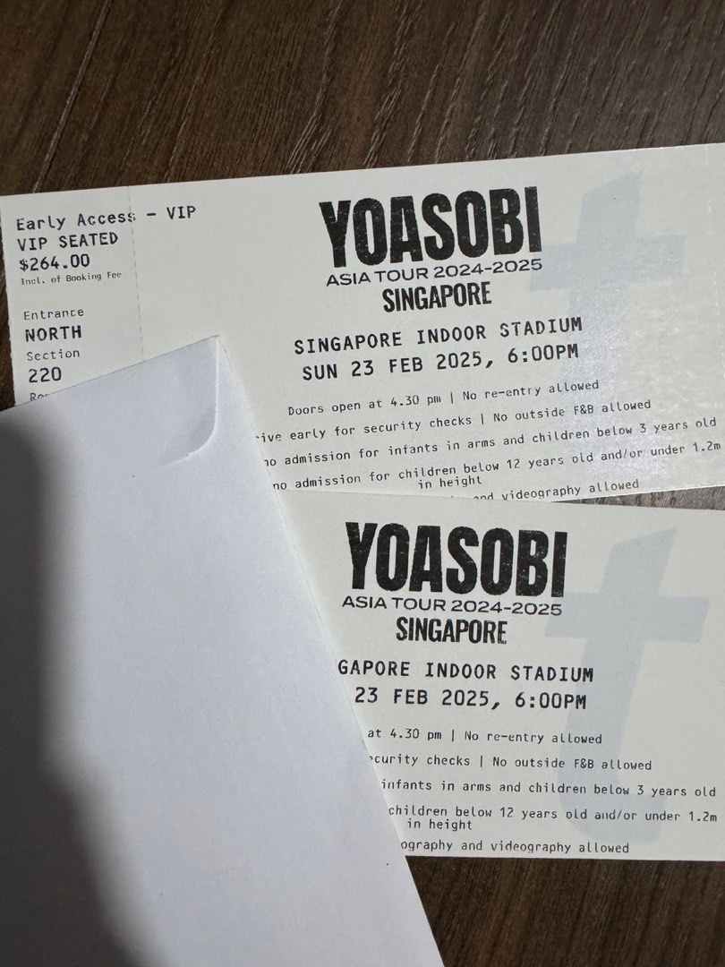 Yoasobi vip seated (Negotiable), Everything Else on Carousell