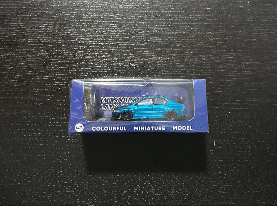 1/64 CM Model Mitsubishi Evo IX 9 Voltex Blue Carbon, Hobbies & Toys ...