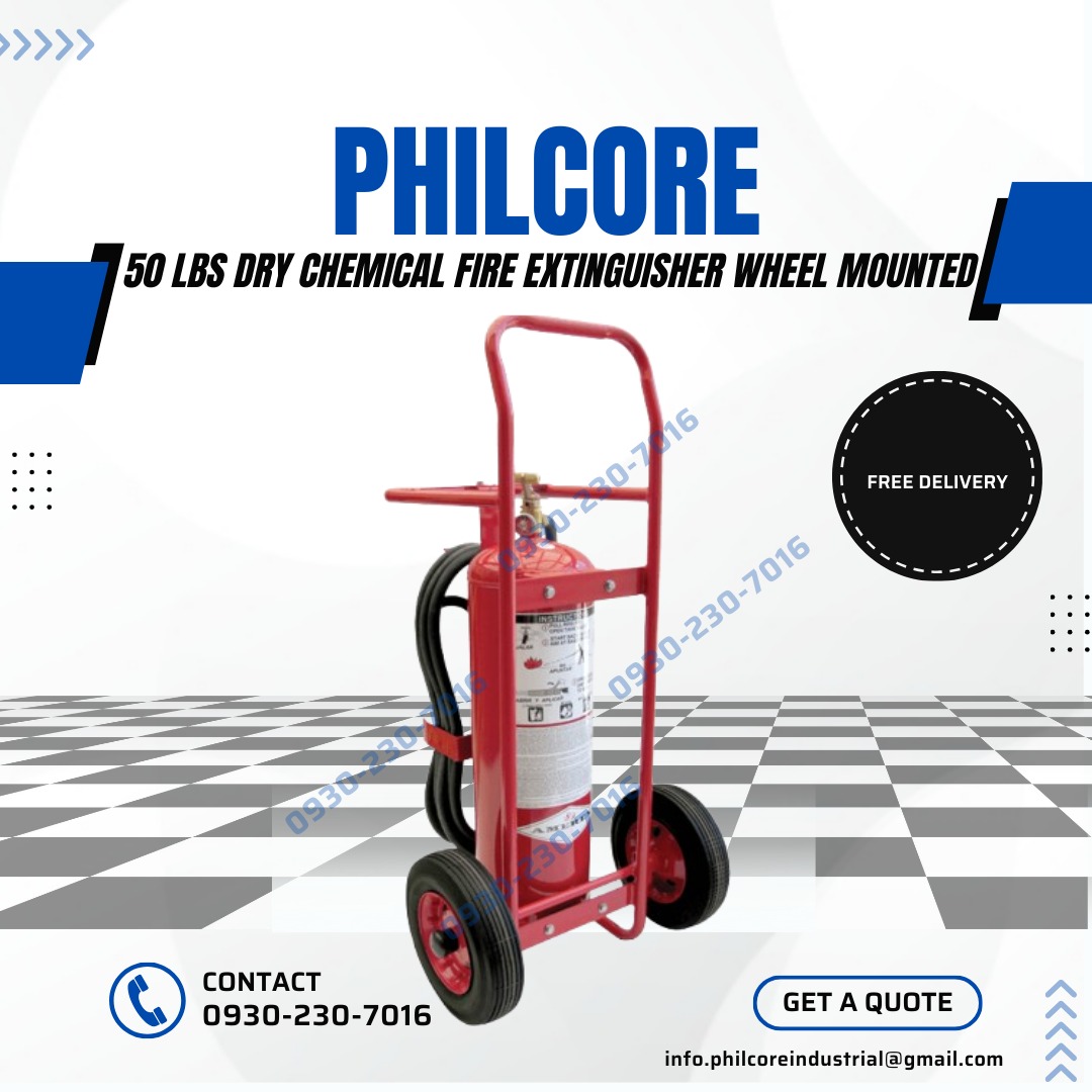 50 lbs Dry Chemical Fire Extinguisher Wheel Mounted, DCP, BE, or BE ...