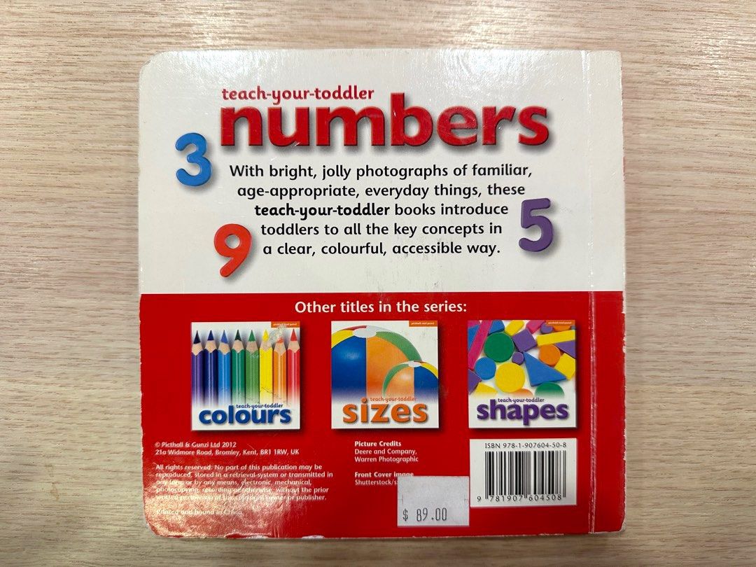 $38/2本/Numbers & Shapes/1-10數字+形狀書/teach your toddler/English book ...