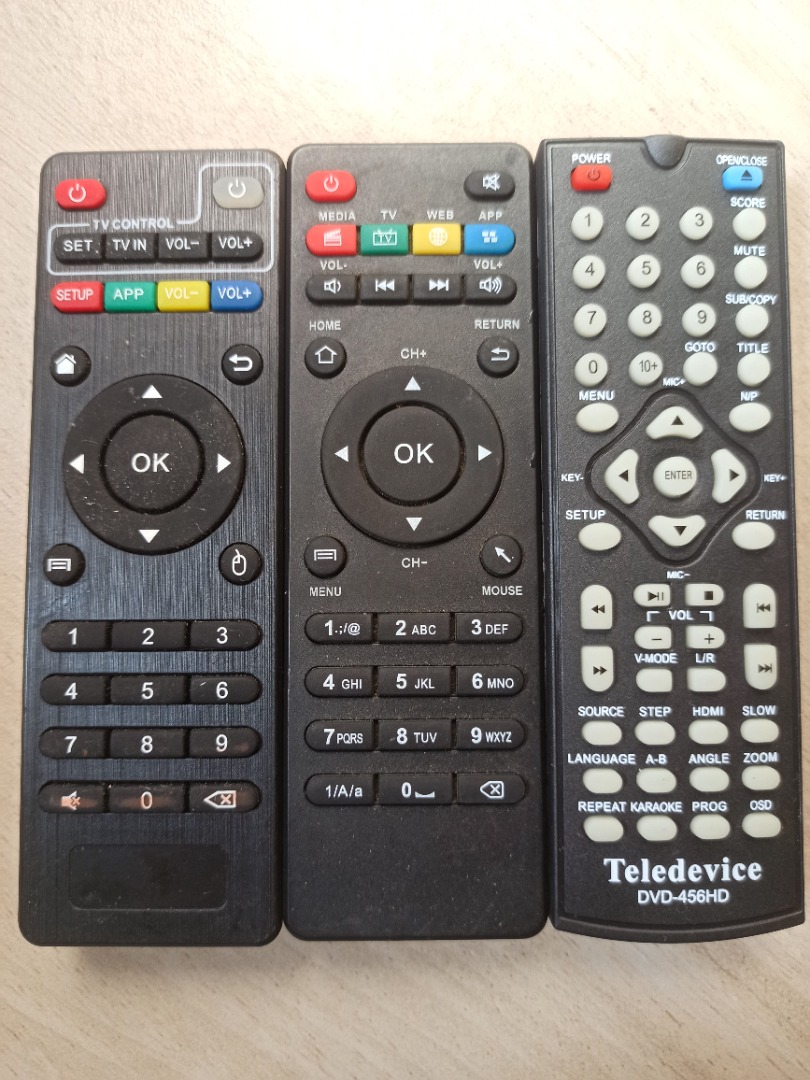 電視 機頂盒 DVD 電視盒 遙控器 Teledevice Remote, 家庭電器, 電視 & 其他娛樂, 電視組件及配件 - Carousell