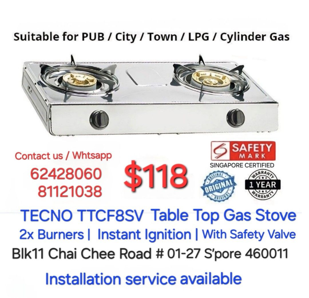 CDC and SG60 Vouchers AcceptedHere [ NEW ] AEROGAZ AZ-983SF Gas Stove ...
