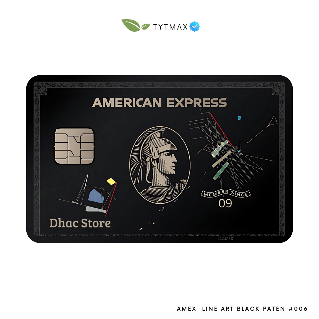 Amex Line art black paten #006 / Dummy Credit Card / Fake Premium ID ...