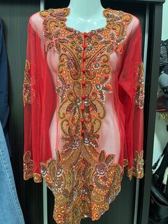Baju Kebaya Singkat (Kuning/Gold), Women's Fashion, Muslimah Fashion ...