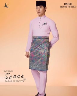 BAJU MELAYU SENNA 2025 (VERSION MERQEEN), Men's Fashion, Muslim Wear ...