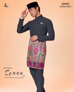 BAJU MELAYU SENNA 2025 (VERSION MERQEEN), Men's Fashion, Muslim Wear ...